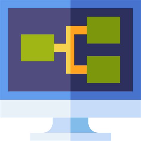 Computer Basic Straight Flat Icon