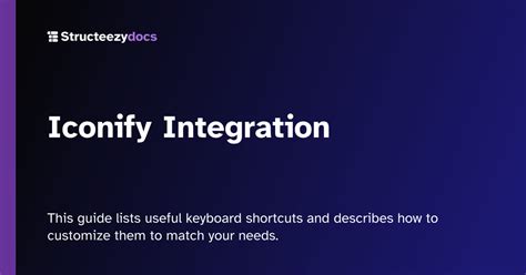Iconify Integration Structeezy Docs