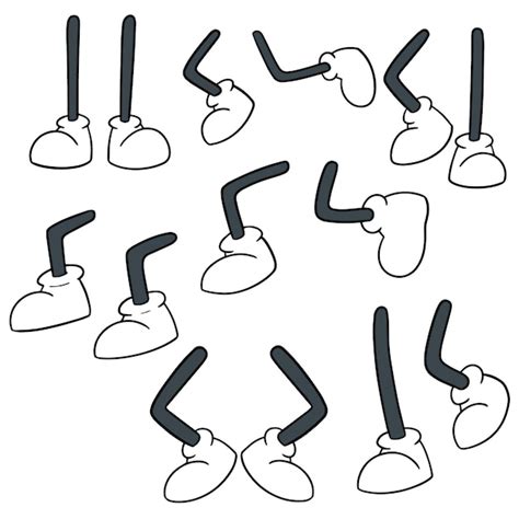 Premium Vector Vector Set Of Cartoon Leg