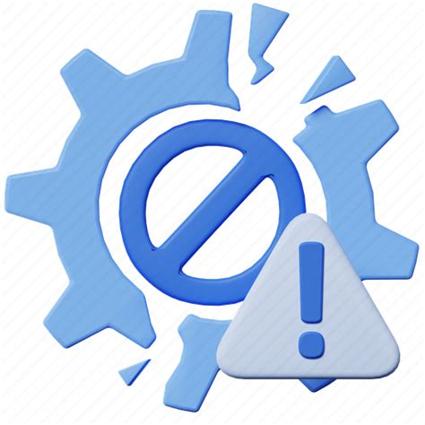 System Failed Broken Maintenance Warning Empty State Exception 3d