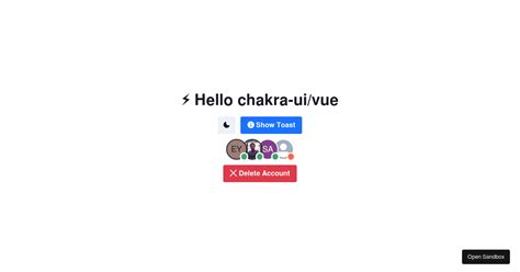 Chakra Ui Vue X Starter Template Codesandbox