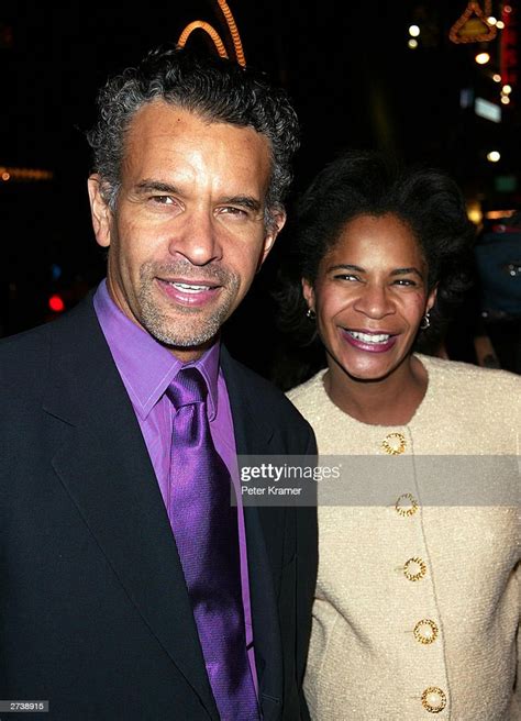 Actor Brian Stokes Mitchell And Wife Arrive At The Play Opening Of
