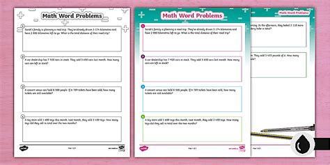 Addition And Subtraction Word Problems Teacher Made