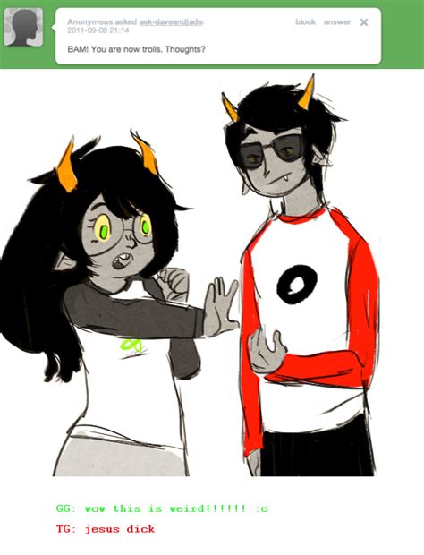 Mspa Booru Ask Dave Strider Inexact Source Jade Harley Leverets Red