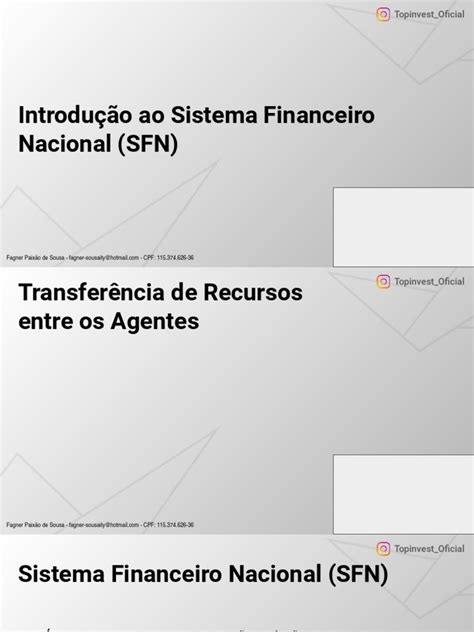 A005 Funções Básicas E Estrutura Do Sistema Financeiro Nacional Pdf
