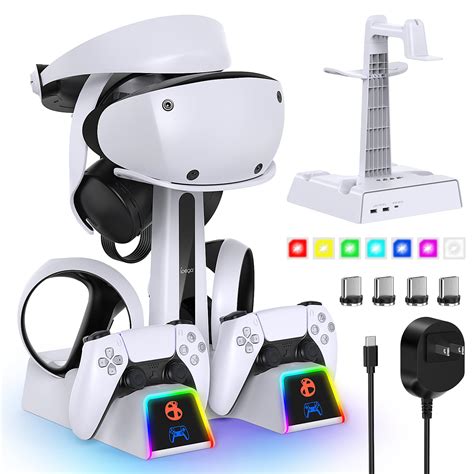 Controller Charging Station For Psvr2 Ps5 Vr2 Gorixer Rgb Dual Vr2 Controller Charging Stand