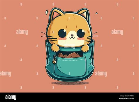 Cat In Pocket Vector Illustration Stock Vector Image And Art Alamy