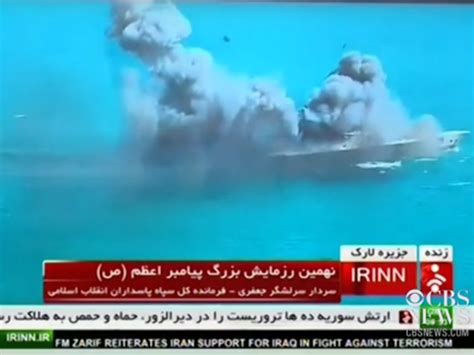 Iran Revolutionary Guard Targets Mock Us Aircraft Carrier In Drill