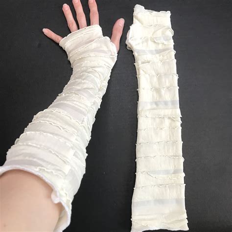 White Straight Jacket Bandage Arm Covers Frankenstein Bride Halloween