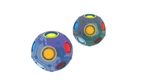 Color Shift Puzzle Balls 3d Model Cgtrader