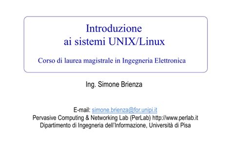 Introduzione Ai Sistemi Unixlinux