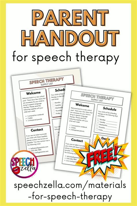 Materials For Speech Therapy Artofit