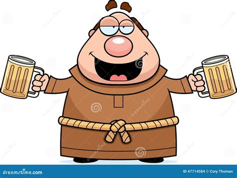 Cartoon Monk Beer Stock Vector Image 47714584