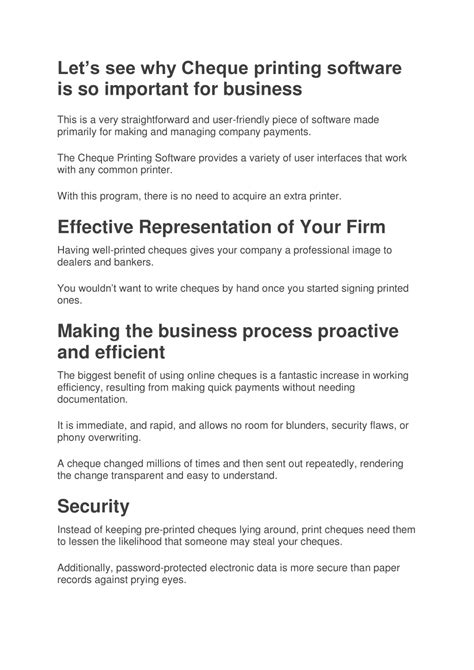 PPT Why Cheque Printing Software Is Important For Businesses PowerPoint Presentation ID