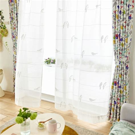 オーダーカーテン デザインライフ Sing Bird Voile シングバードボイル シアー 約2倍ヒダ スミノエ Design Life