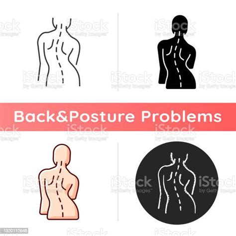 脊柱側彎圖示向量圖形及更多互聯網圖片 互聯網 人的背部 人脊柱 Istock