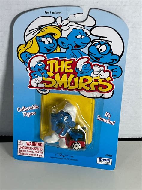 The Smurfs Red Telephone Call Smurf Pvc Figure 1995 Schleigh Peyo Irwin