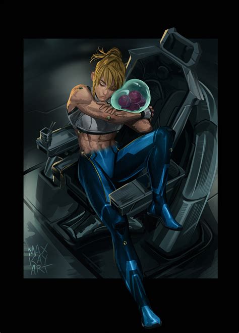 Samus Aran Metroid And Metroid Larva Metroid Drawn By Maxkay