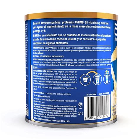 Fórmula Para Alimentación Ensure Advance Enteral Especializada En Polvo