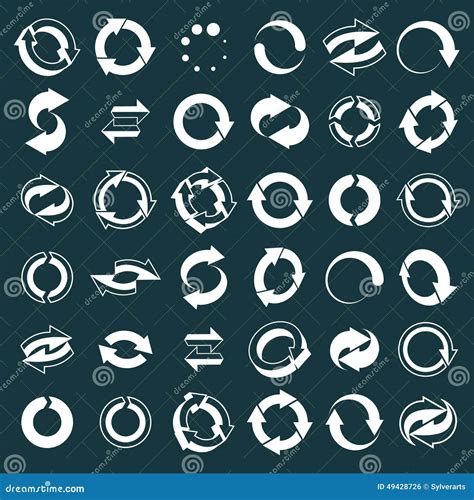 reload icons vector set loop arrows stock vector illustration of