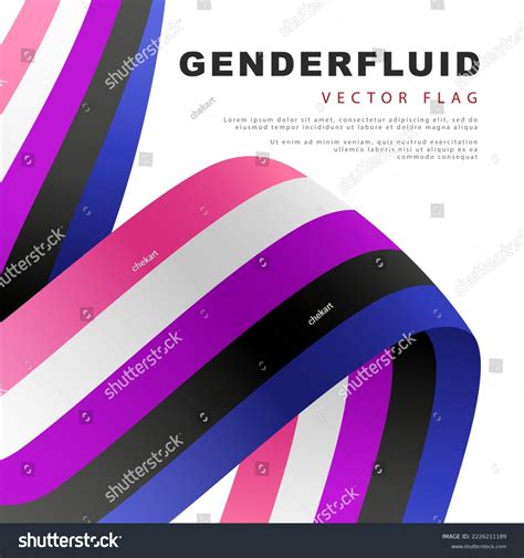 Ribbon Form Flag Gender Fluid Pride Stock Vector Royalty Free