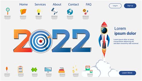 크리에이티브 비즈니스 사고 2022 다트는 성공을 위해 가랑이로 촬영 아이콘 아이디어 개념 벡터 일러스트 인포 그래픽 템플릿을