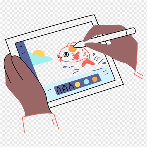 Ipad로 그림을 그리는 일러스트레이터 일러스트레이션 Png Pngwing