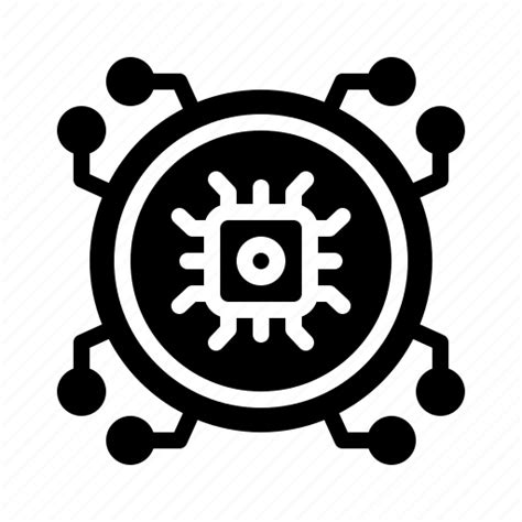 Cpu Technology Connection Chip Futuristic Smartech Network Icon