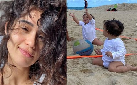 Nanda Costa Posta Foto Das Filhas Na Praia E Brinca Gêmeas Do Vôlei