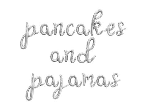 Pancakes And Pajamas Cursive Letter Balloon Banner Gold Rose Gold And Silver Bachelorette