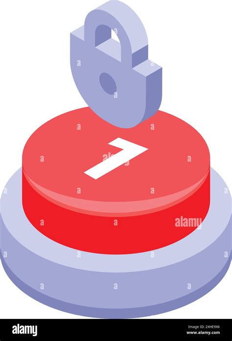 Image Showing The Concept Of Two Factor Authentication With A Padlock And A Button To Press