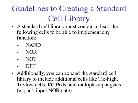 PPT Standard Cell Tutorial PowerPoint Presentation ID 6654380