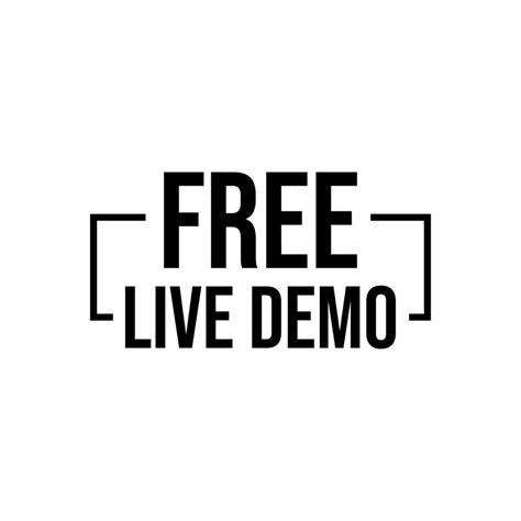 Free Live Demo Education Icon Label Design Vector 21556114 Vector Art