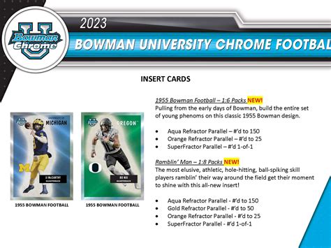 2023 Bowman Chrome University Football Retail