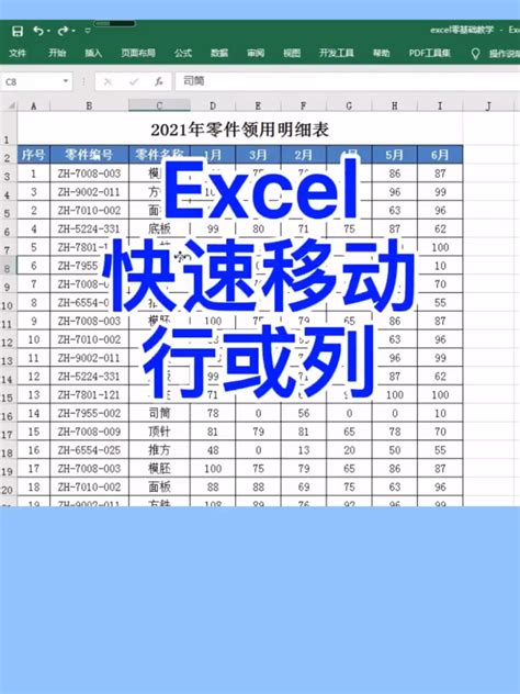 Excel快速移动行或列 度小视