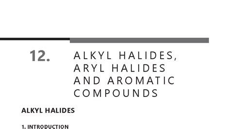 Iit Main Chemistry Alkyl Halides Aryl Halides And Aromatic Compounds
