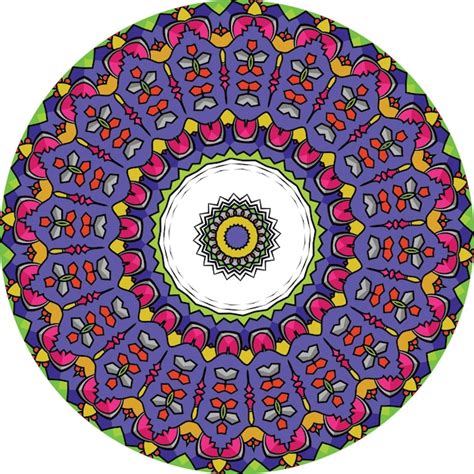 Premium Vector Multicolor Mandala Background With Floral Shapes