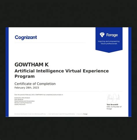 Gowtham K On Linkedin Thank You Forage For Internship Offer To Me