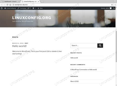 Install Wordpress On Ubuntu 1804 Bionic Beaver Linux Linux Tutorials