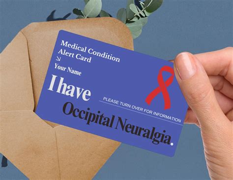 Occipital Neuralgia Medical Alert Card Chronic Migraine ID Nerve Pain