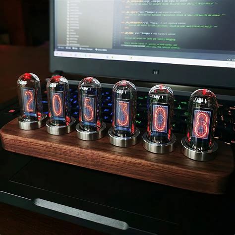 Ips Nixie Illuminated Desk Clock With 121 Dial Styles 5 Functions 1