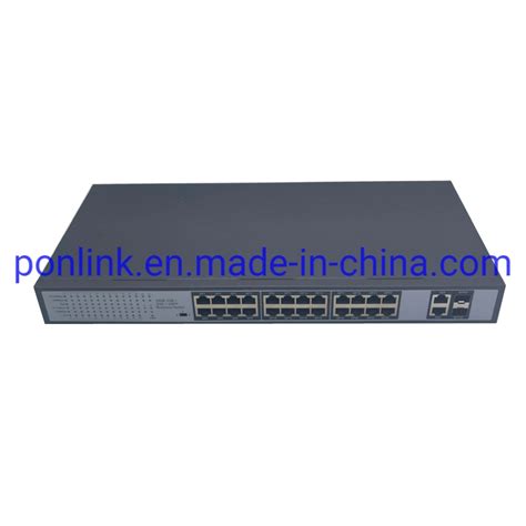 Poe Switch 100m 24 Port Poe Network Switch With 4 Port 1000m Industrial For IP Camera 24 Port