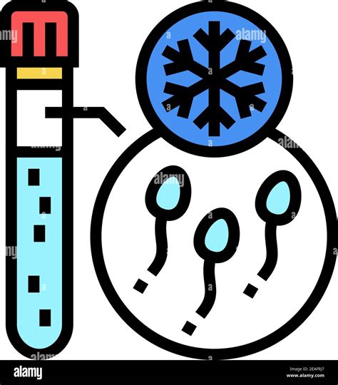 Freezing Sperm Color Icon Vector Illustration Stock Vector Image And Art