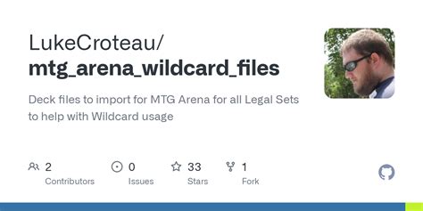 Github Lukecroteaumtgarenawildcardfiles Deck Files To Import For