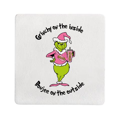 Boujee Grinch Square Coaster Lovecases