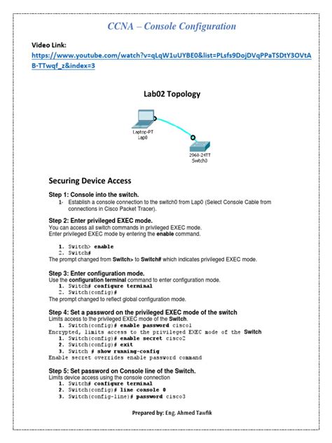 ccna console configuration pdf
