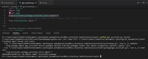 Modulenotfounderror No Module Named Assistantspackage · Issue 12