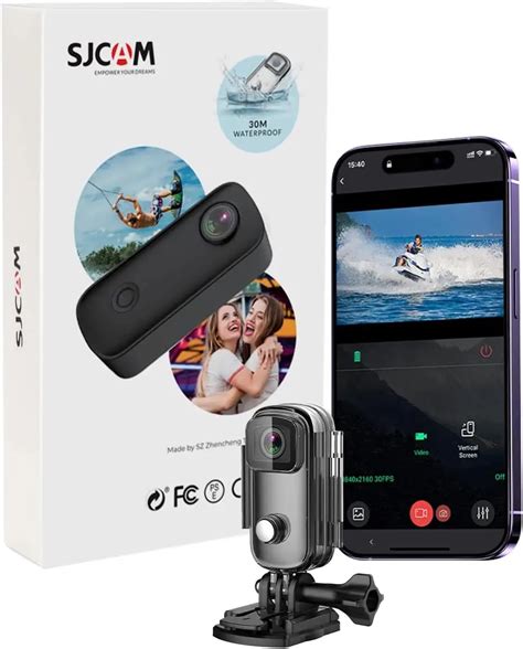 LUOSI SJCAM C100 C100Plus Mini Thumb Camera 1080P30FPS 4K30FPS 12MP WiFi 30M Waterproof Case