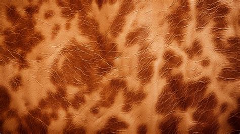Close Up Of Smooth Brown Cow Skin Texture In Agriculture Background