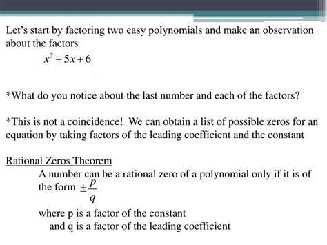 ppt 7 3 integral and rational zeros of polynomial functions powerpoint
